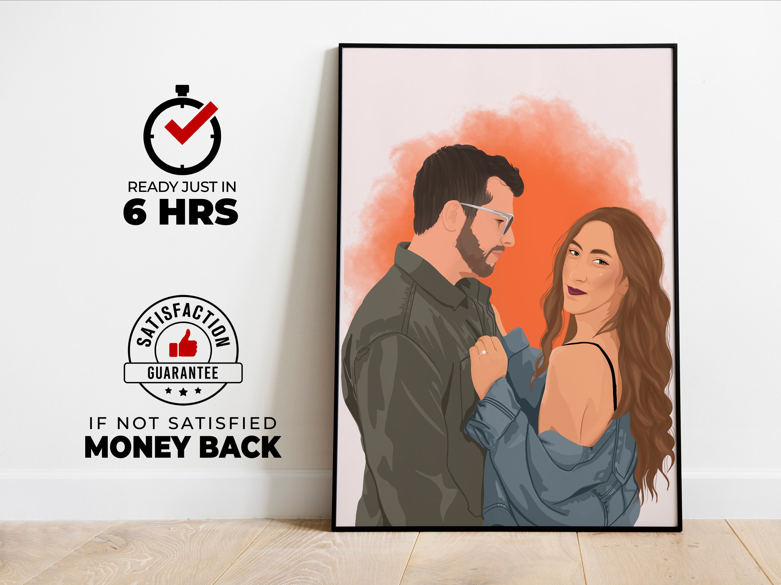 Custom Minimal Drawing, Faceless Portrait, Gift for Boyfriend, Custom ...