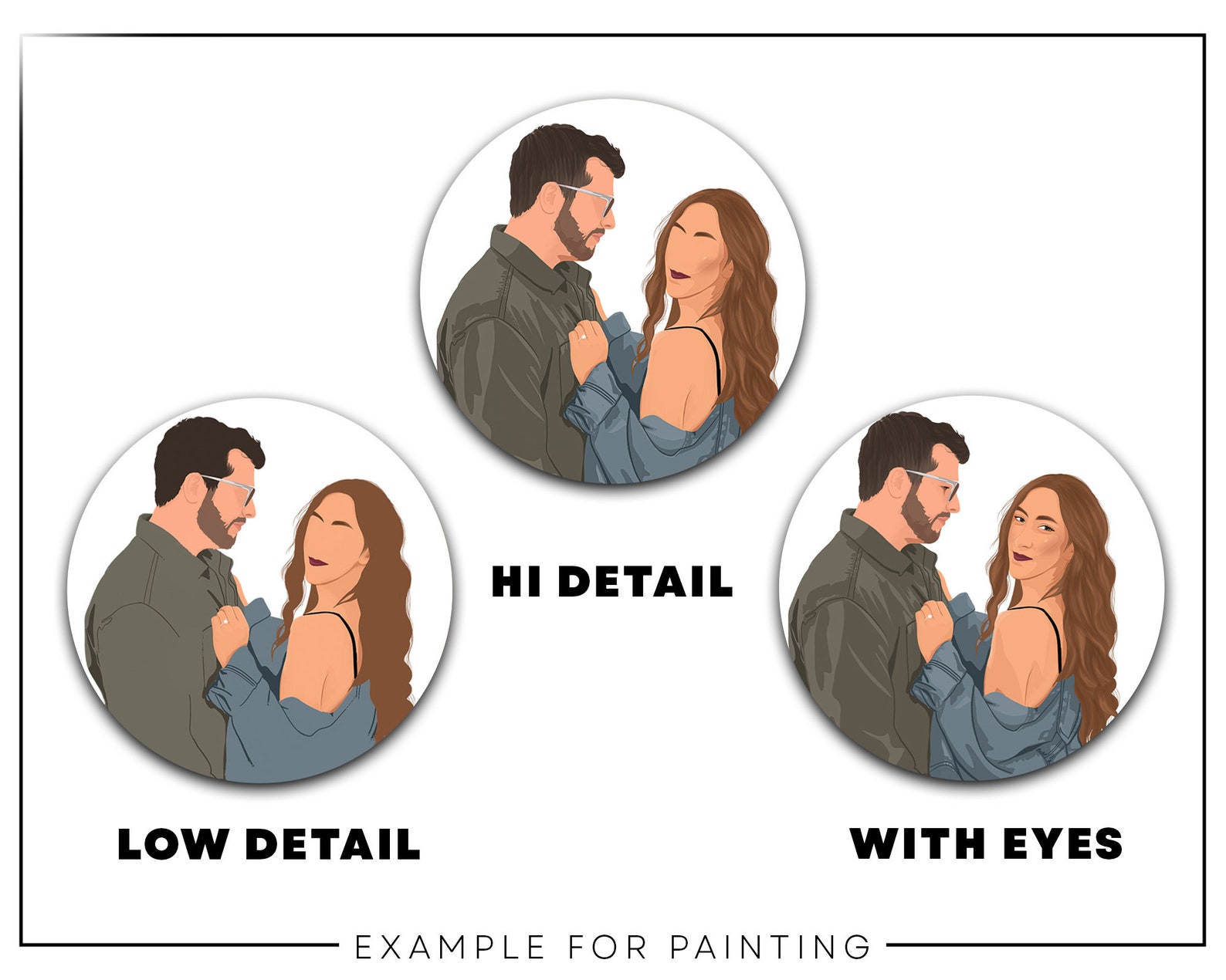 Custom Minimal Drawing, Faceless Portrait, Gift for Boyfriend, Custom ...