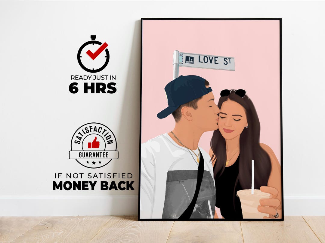 Custom Faceless Photo, Drawing Gift for Him, Faceless Portraits for ...