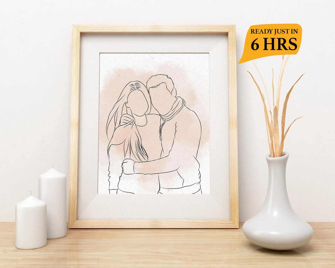 Faceless Portrait Custom Family Portrait Illustration With Pets, Custom ...