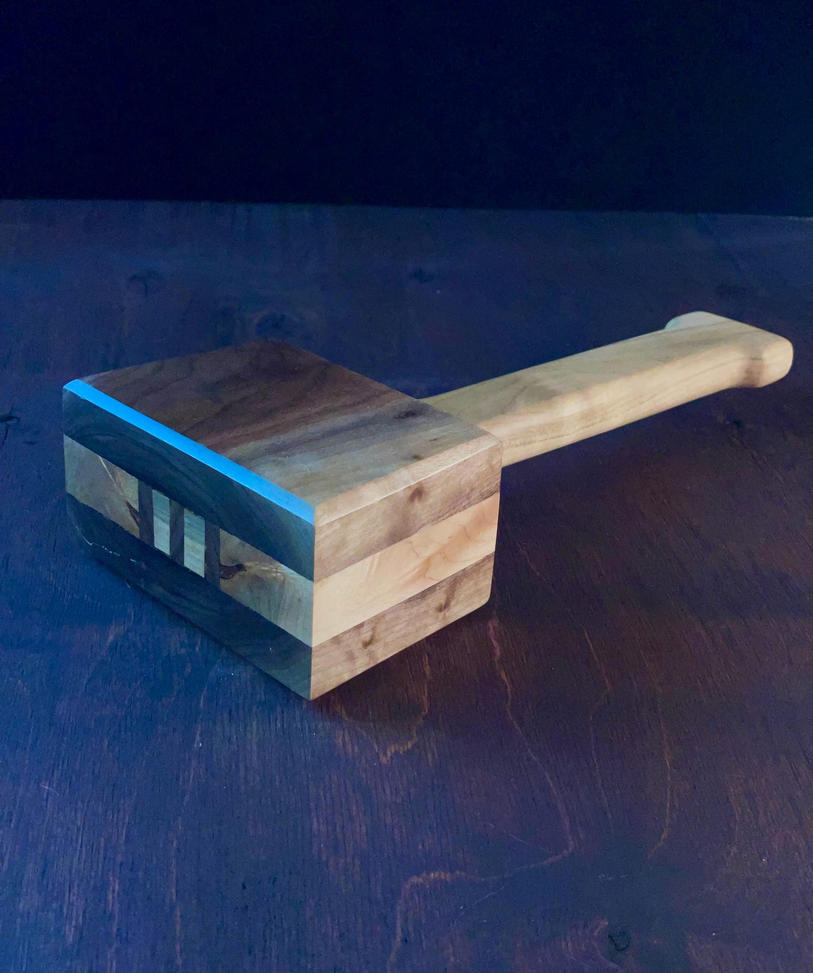Walnut Maple Wood Mallet – Handmade Woodworking Tool – Satin Finish ...