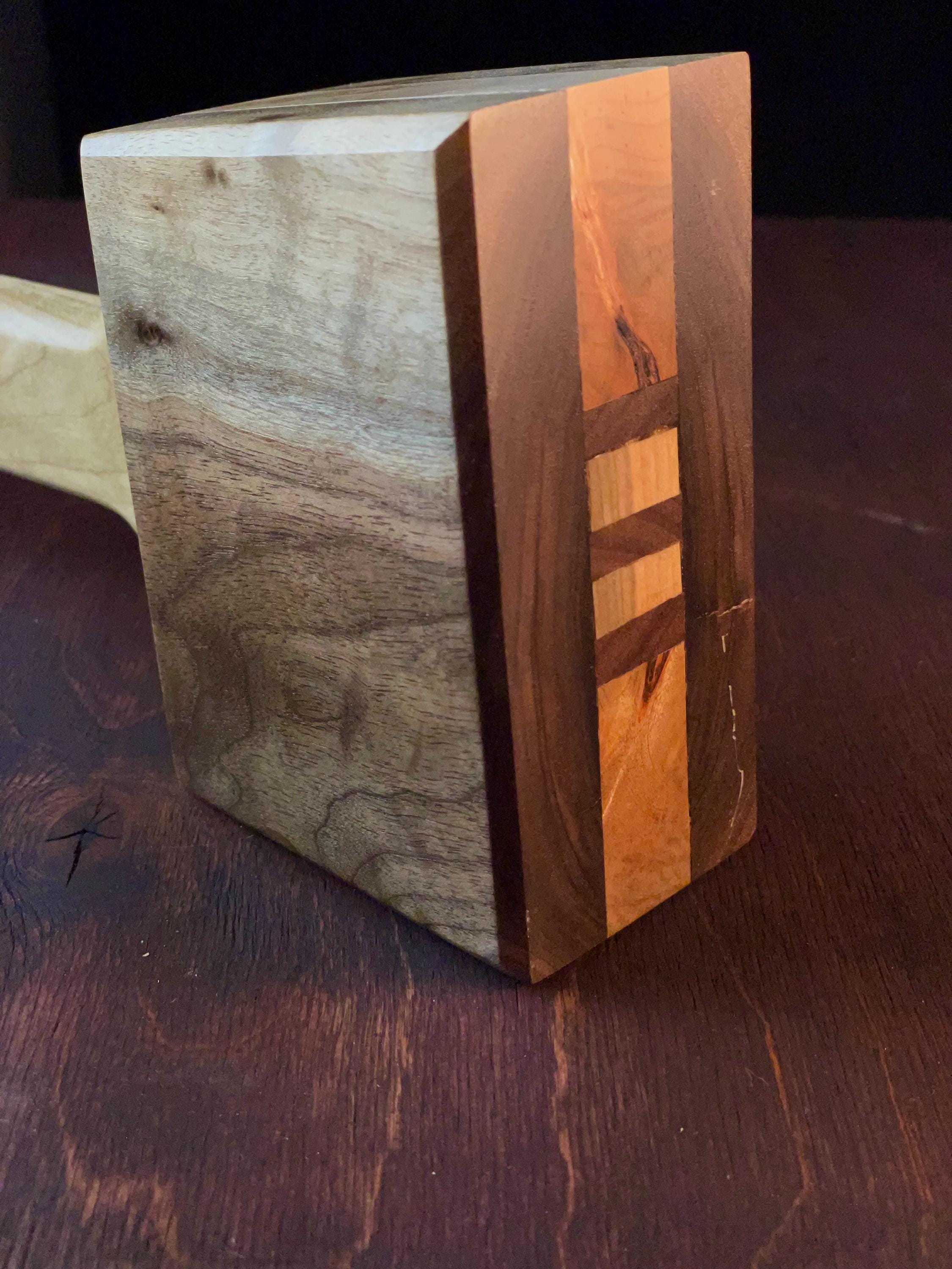 Walnut Maple Wood Mallet – Handmade Woodworking Tool – Satin Finish ...