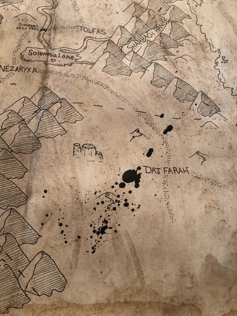 Custom Hand-drawn Fantasy Map (for TTRPG, Fantasy Decor, Etc). - Etsy