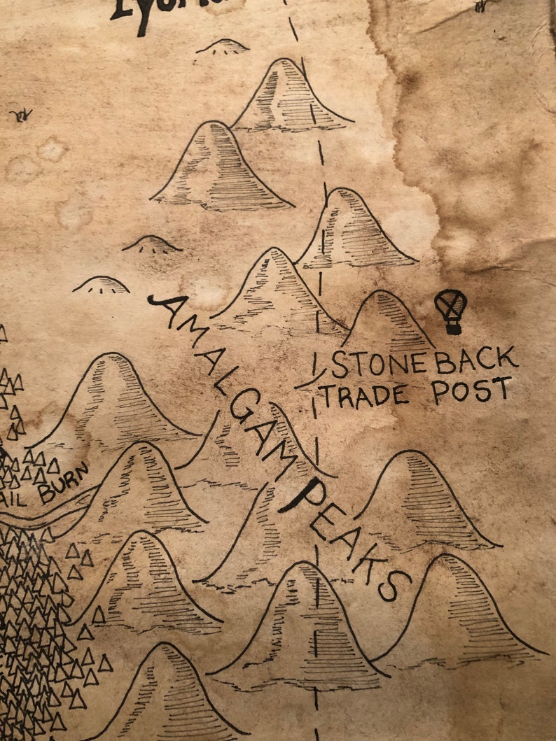 Custom Hand-drawn Fantasy Map for TTRPG, Fantasy Decor, Etc. - Etsy