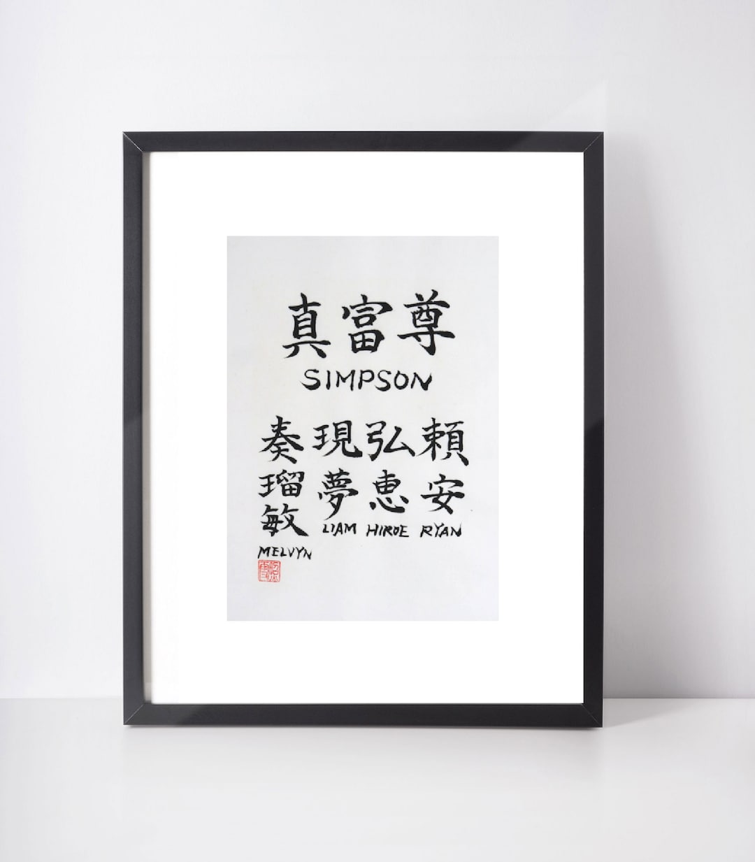 Custom Made Japanese Calligraphy/your Name in Japanese/nihongo/kanji ...