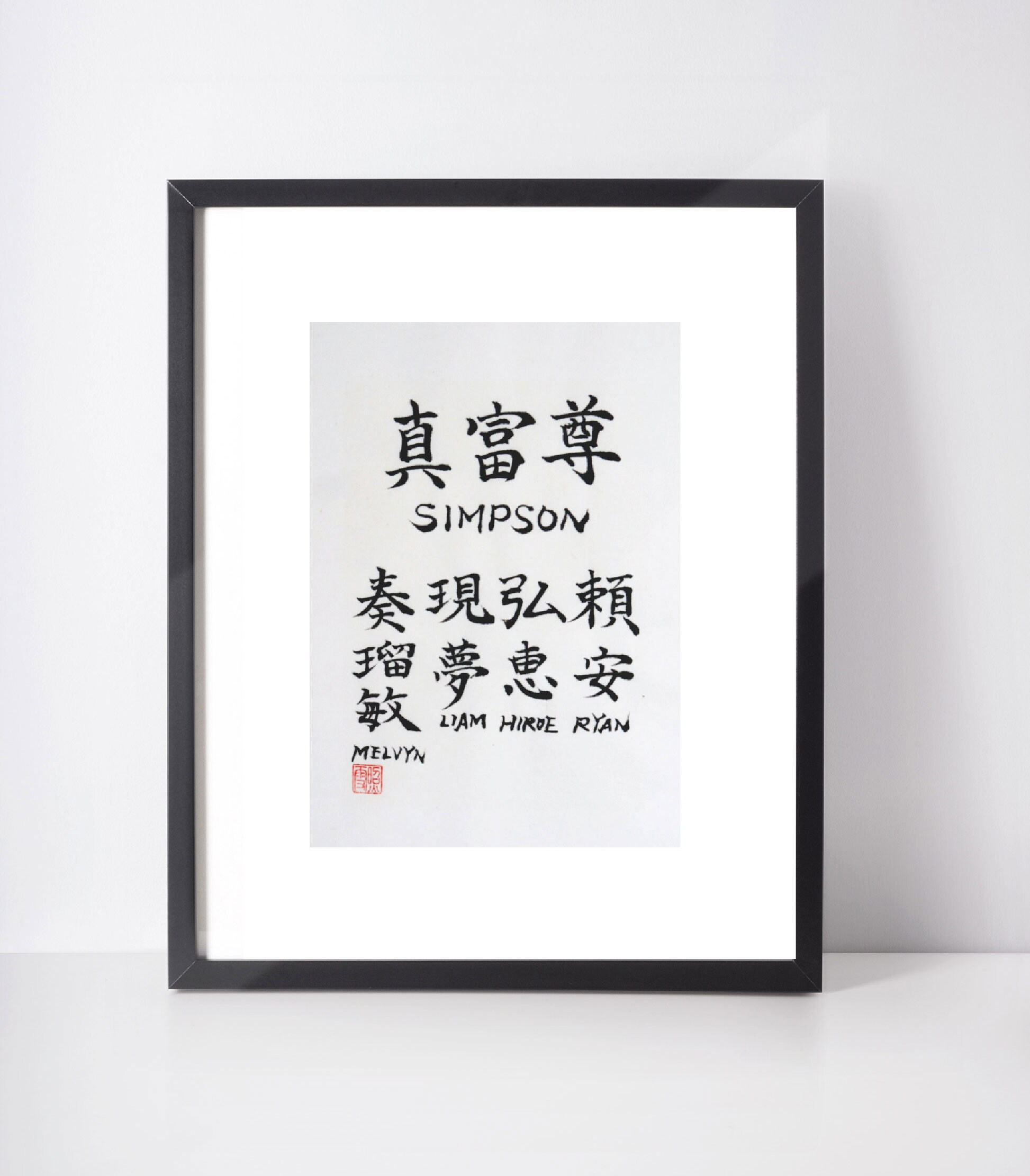 Custom Made Japanese Calligraphy/your Name in Japanese/nihongo/kanji ...