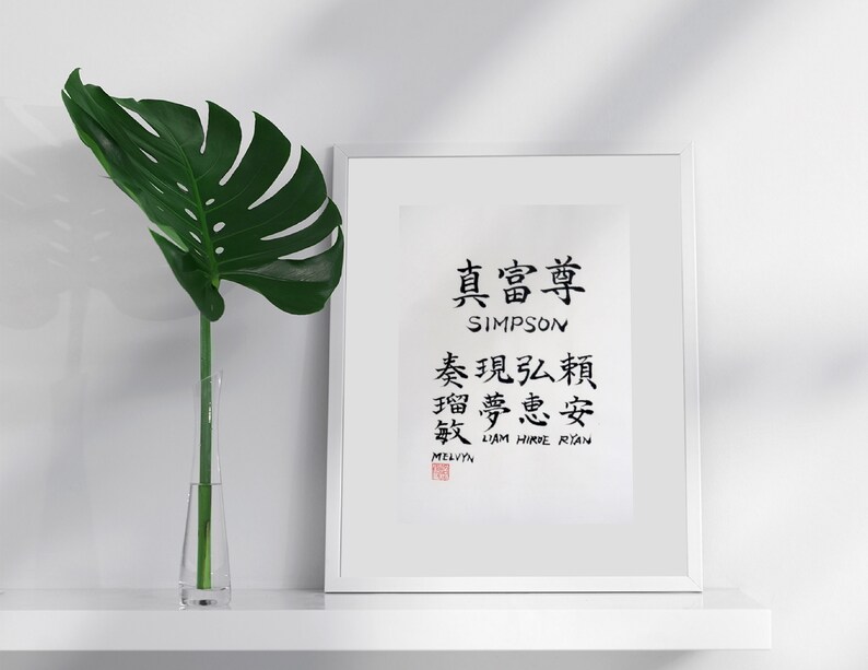 Custom Made Japanese Calligraphy/your Name in Japanese/nihongo/kanji ...