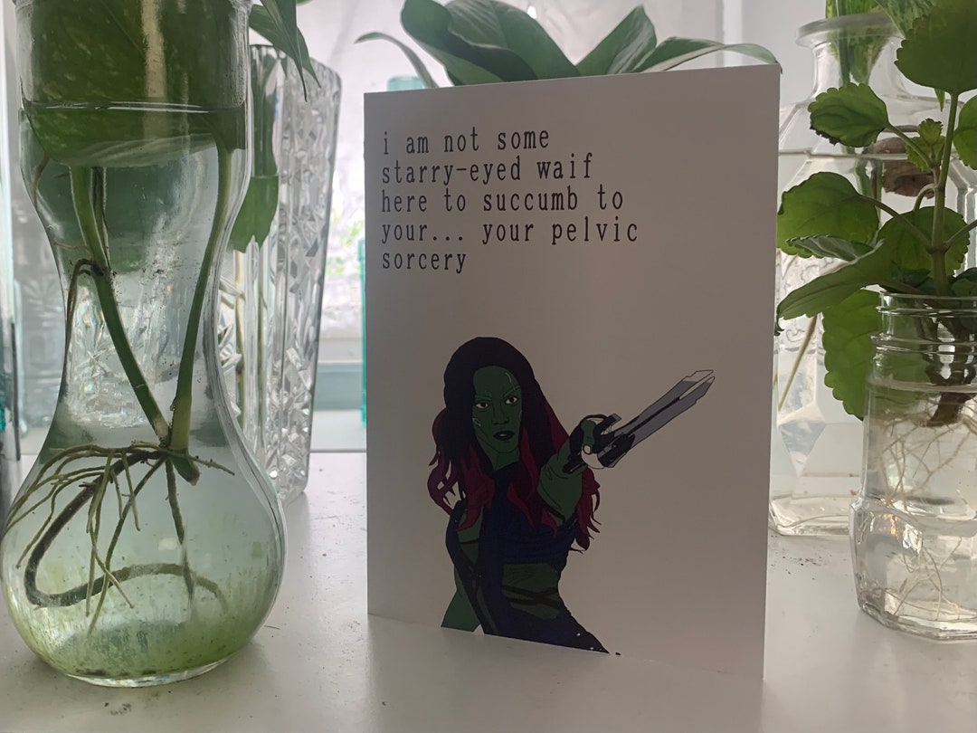 Gamora pelvic Sorcery Card for Significant Other Folded - Etsy