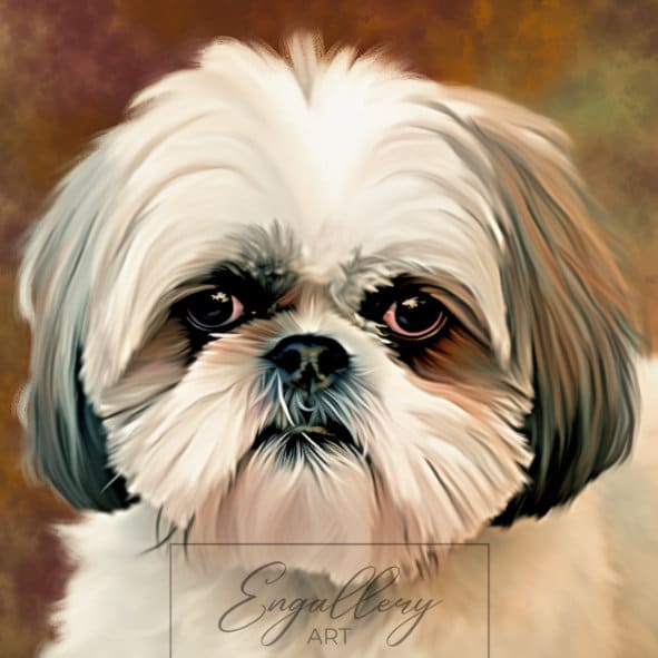 Shih Tzu Canvas, Dog Art, Dog Lover, Animal Art - Etsy