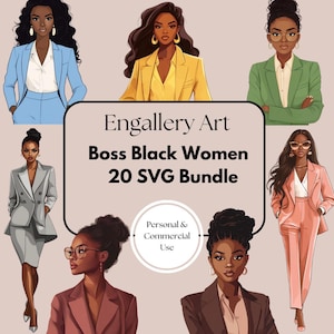 Black Women Clip Art, Digital Planner SVG, - Etsy