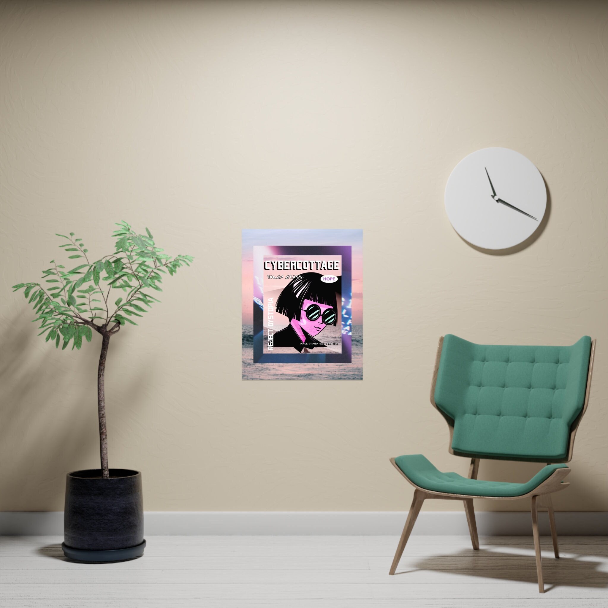 Anime Cybercore Cottagecore Wall Art Magazine Poster Touch Grass ...