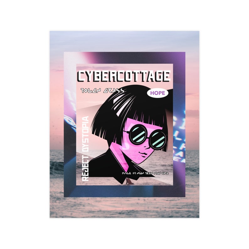 Anime Cybercore Cottagecore Wall Art Magazine Poster Touch Grass ...