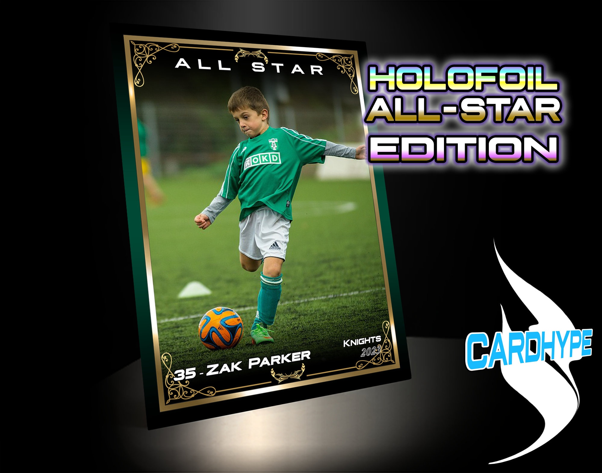 Custom HOLOFOIL ALL-STAR Premium Quality Sports Cards for Kids With ...