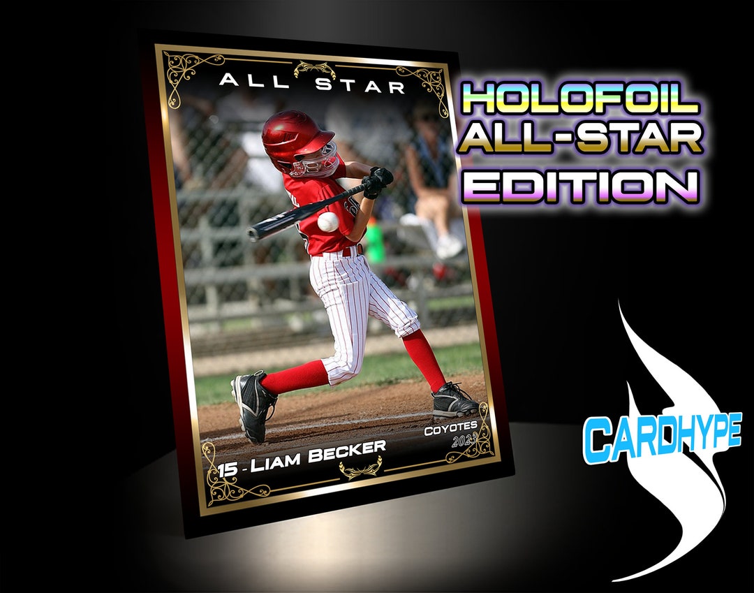Custom HOLOFOIL ALL-STAR Premium Quality Sports Cards for Kids With ...