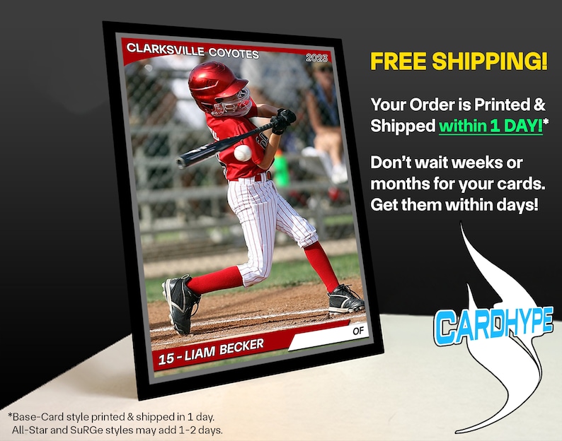 Custom HOLOFOIL ALL-STAR Premium Quality Sports Cards for Kids With ...