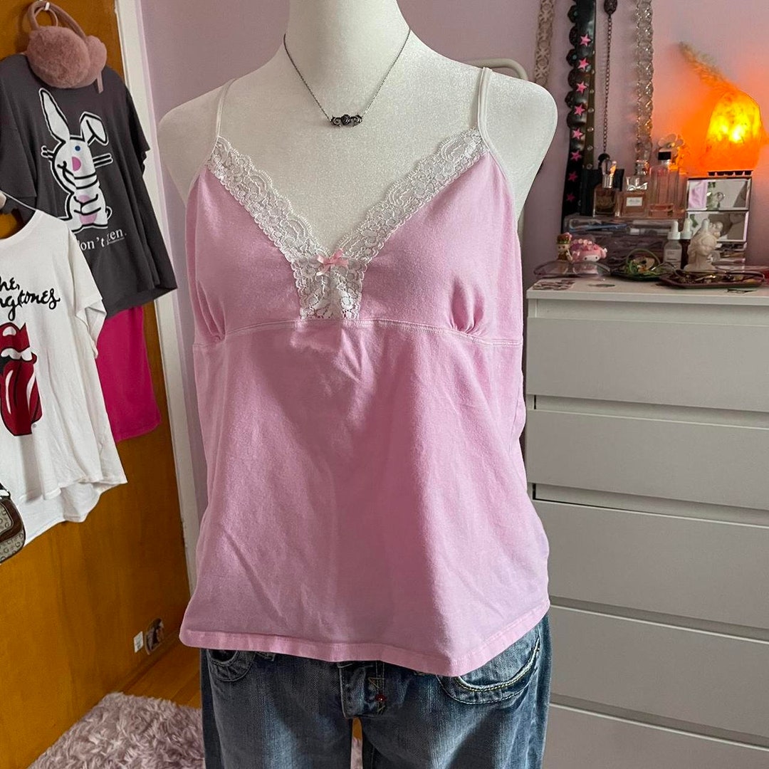 Vintage Pink Lace Camisole - Etsy