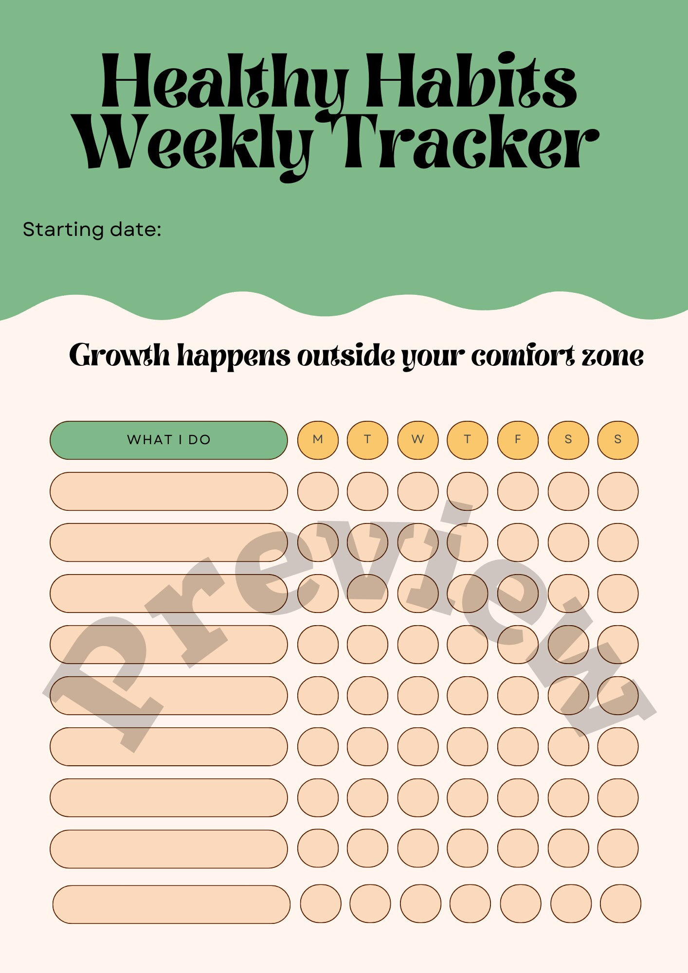 Printable Weekly Healthy Habits Planner - Etsy