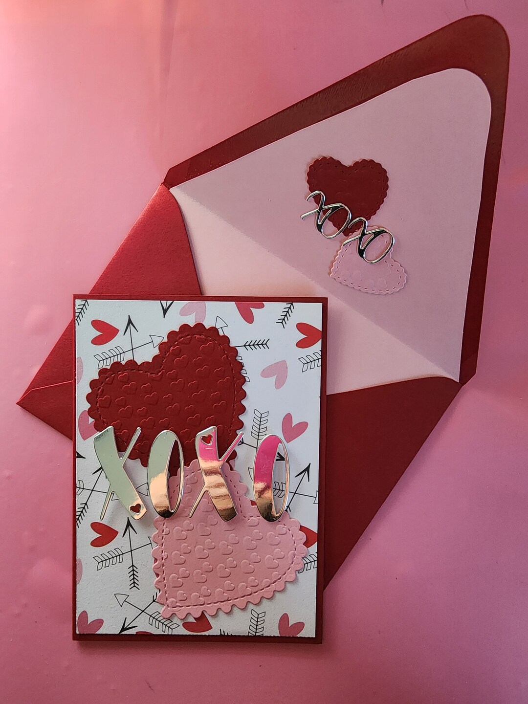 Love Card XOXO With Lined Envelope. - Etsy