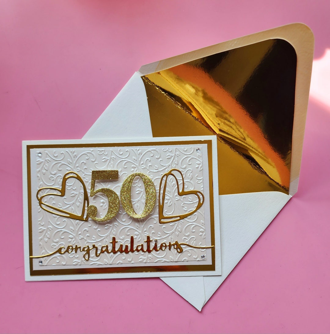 50th Anniversary Card - Etsy