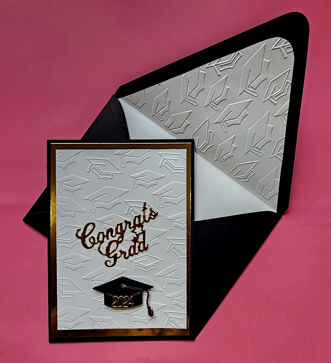 Handmade Graduation Card, Congratulations, Lined Embossed Envelope - Etsy