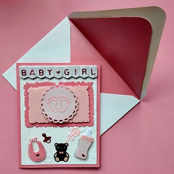 Handmade Baby Card - Etsy