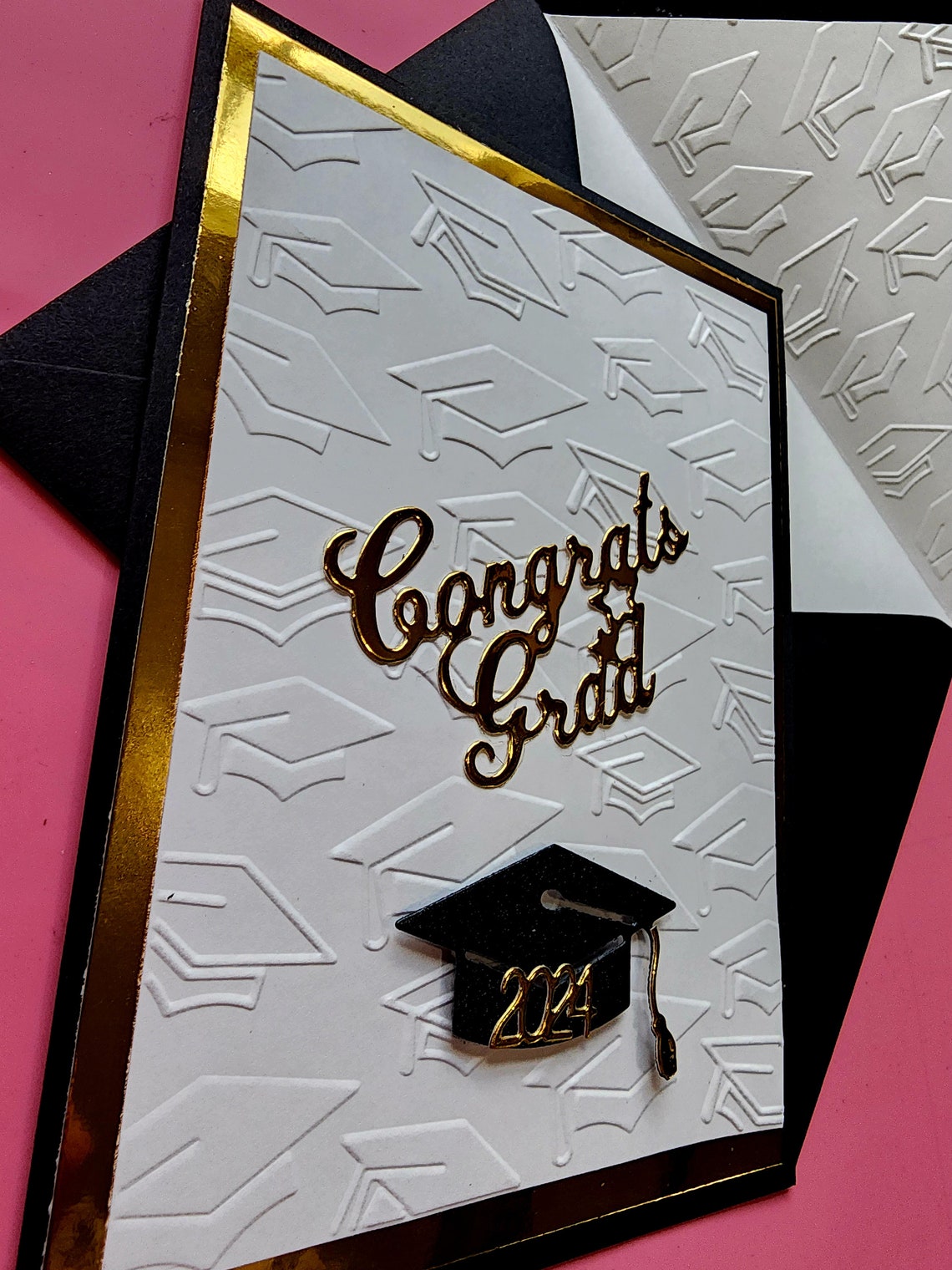 Handmade Graduation Card, Congratulations, Lined Embossed Envelope - Etsy