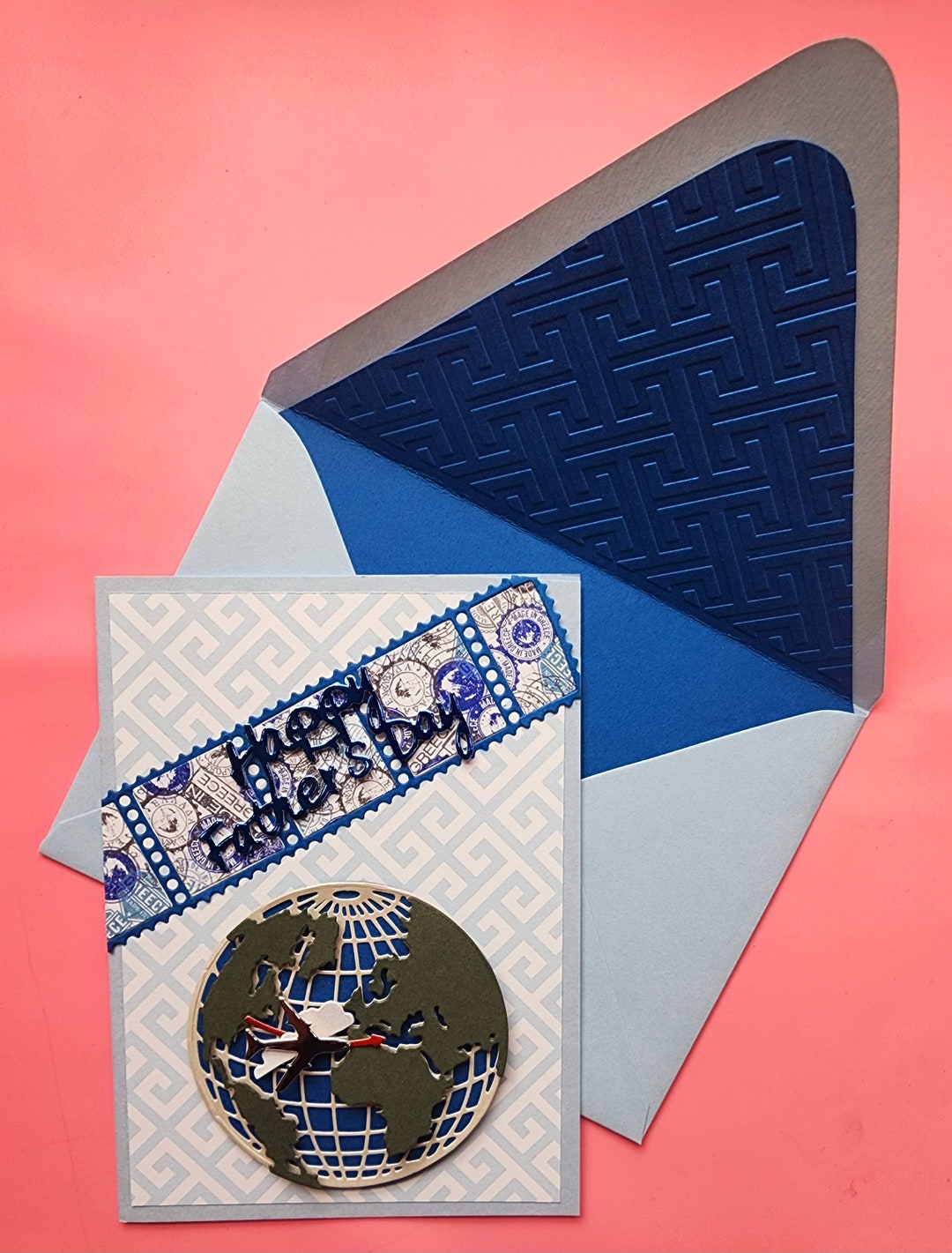 Father's Day Card With Lined Envelope - Etsy