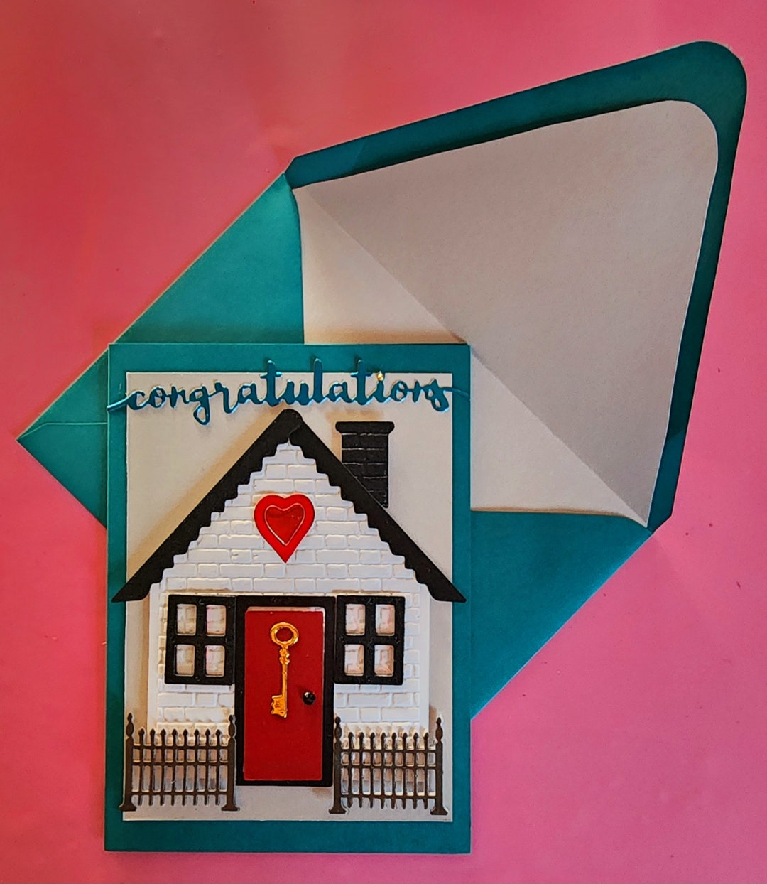 Congratulation New Home Handmade Card With Lined Envelope - Etsy