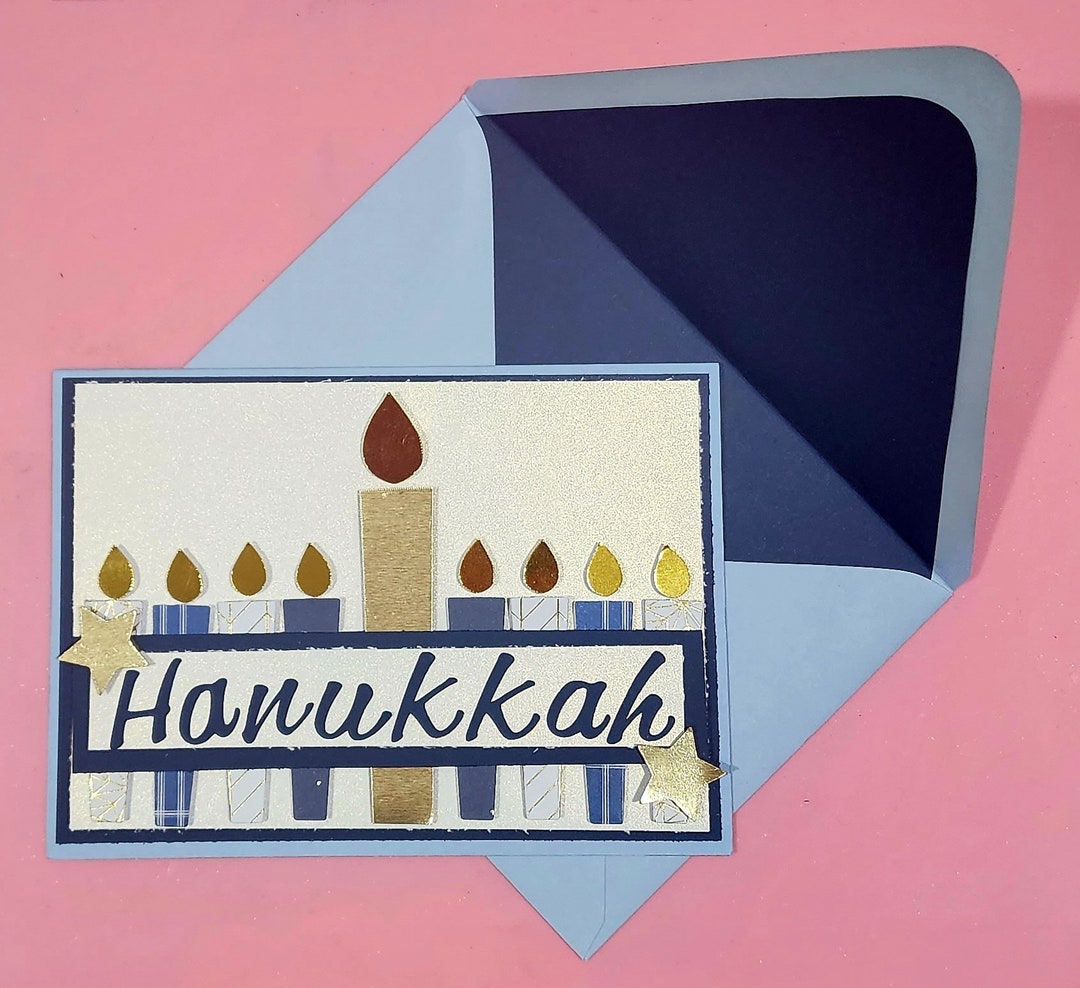 Hanukkah Handmade Card and Lined Envelope - Etsy