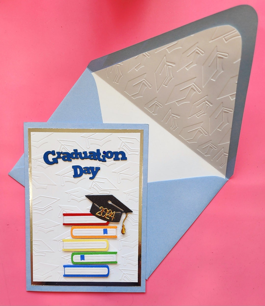 Handmade Graduation Card, Congratulations, Lined Embossed Envelope - Etsy