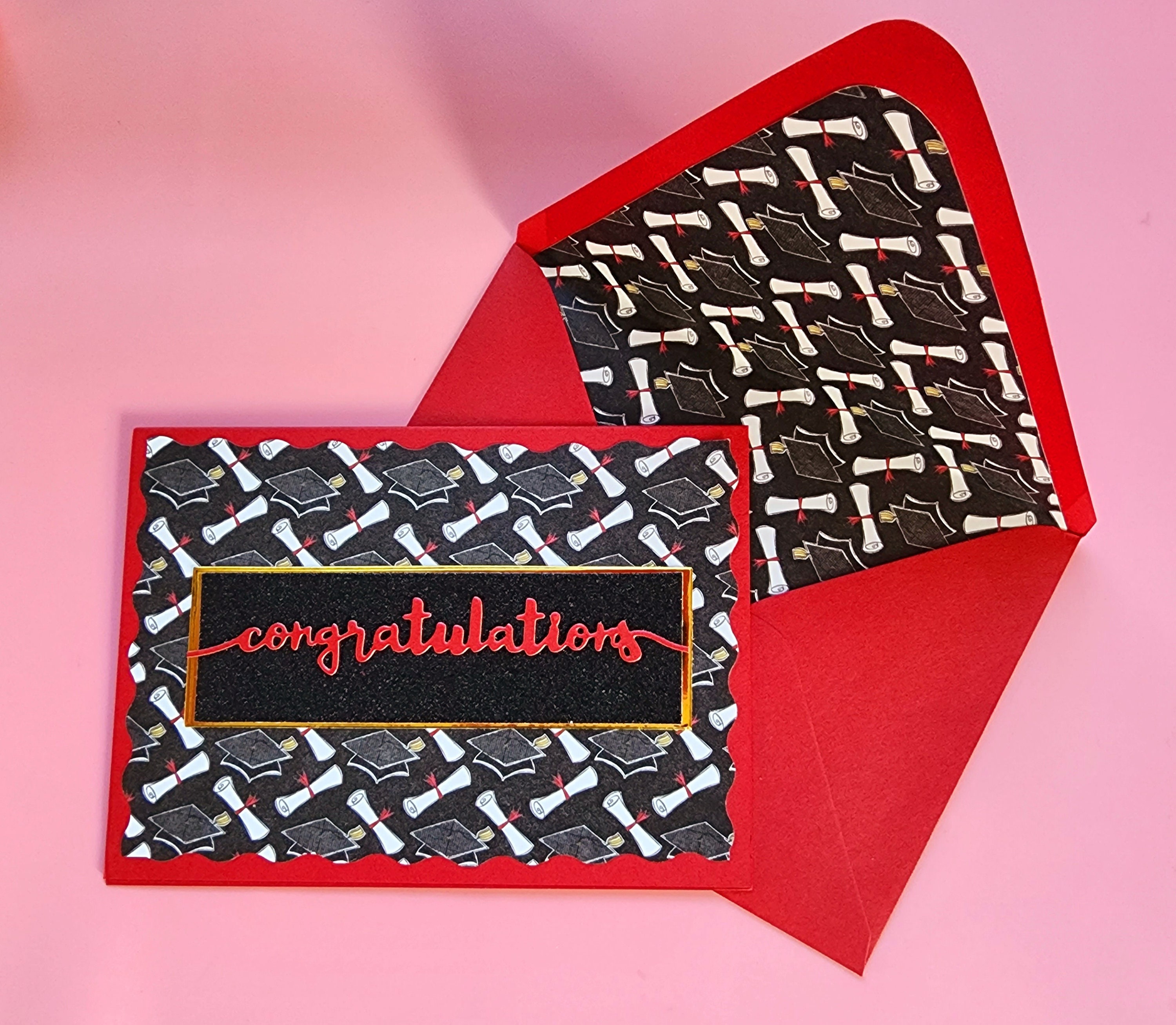 Handmade Graduation Card, Congratulations, Handmade Envelope - Etsy