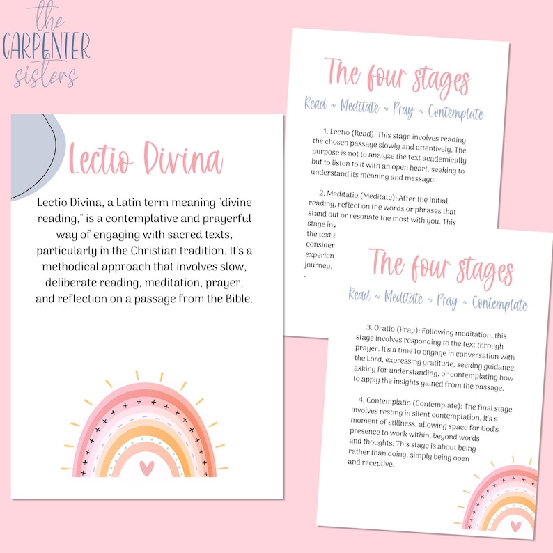 Lectio Divina Printable, Print at Home, Prayer Journal, Guide for ...