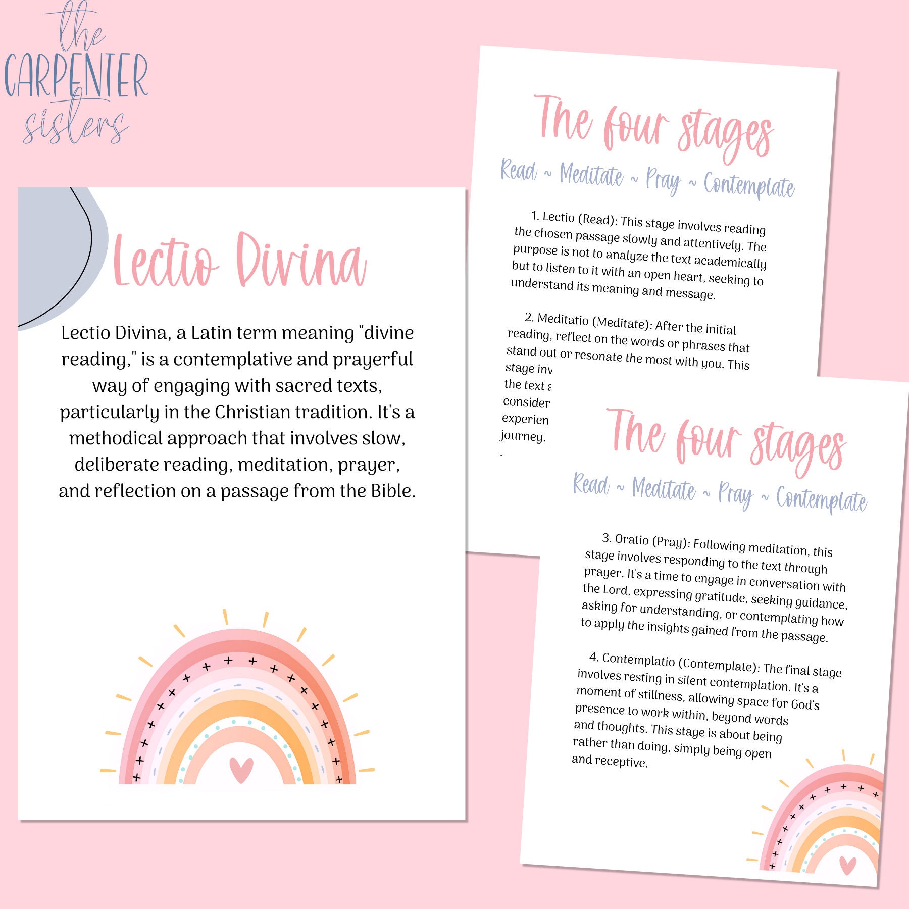 Lectio Divina Printable, Print at Home, Prayer Journal, Guide for ...