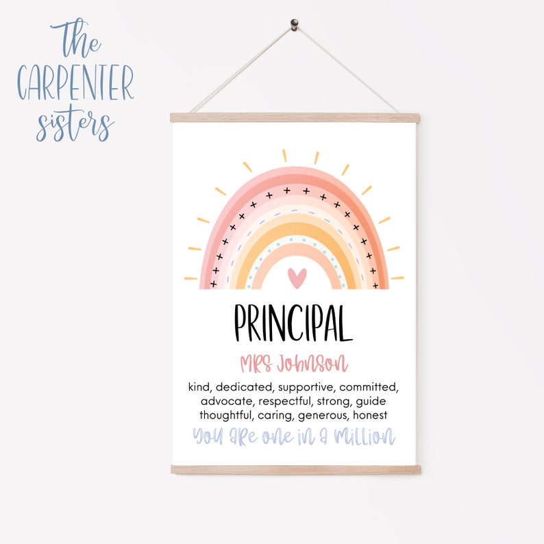Personalised Principal Gift, Teacher Appreciation Printable, Principal ...