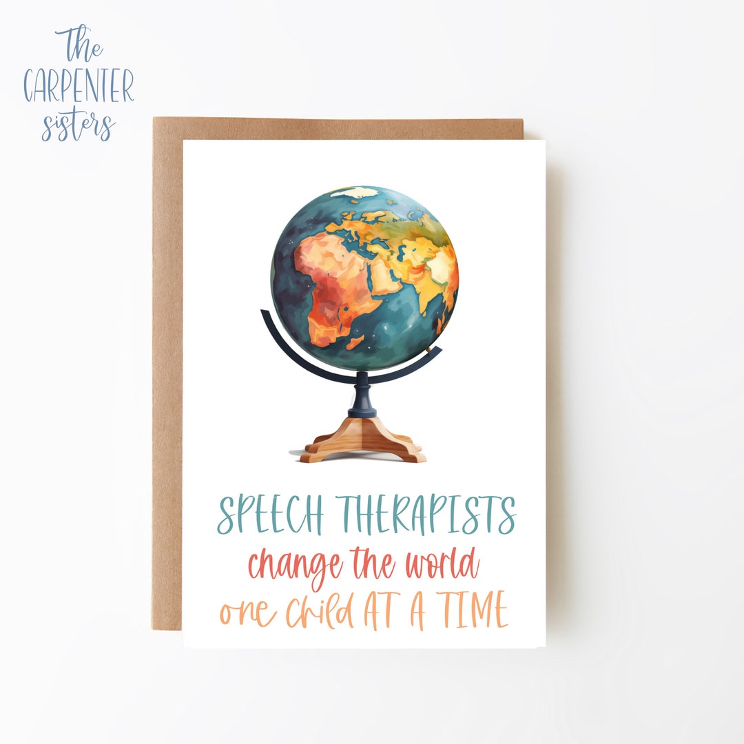 Speech Therapist Card, Digital Download, School Speech Therapist ...