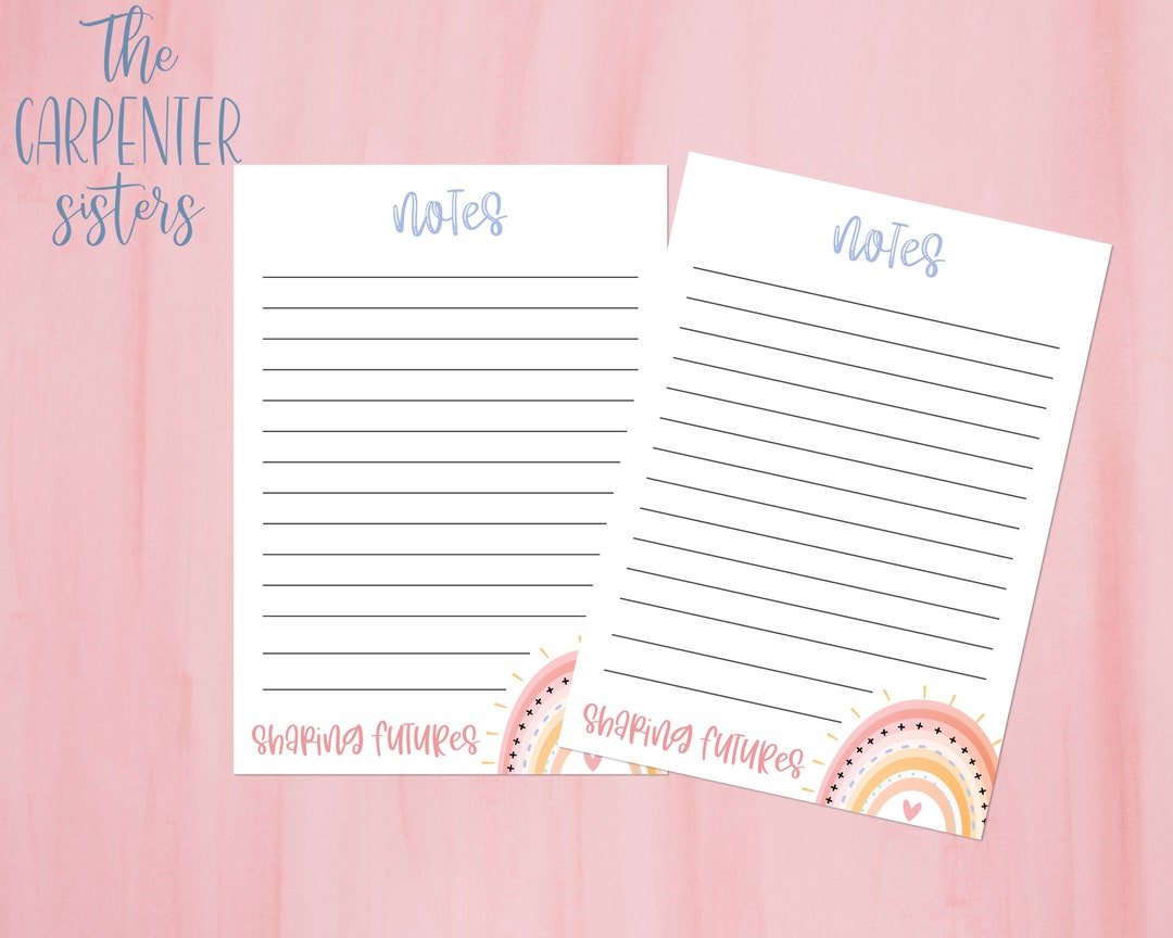 Rainbow Printable Notepad, Teacher Gift, Teacher Appreciation Printable ...