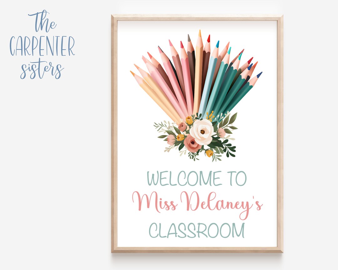 Welcome to the Classroom Digital Download Personalised Teacher Name ...