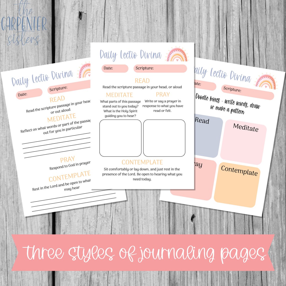 Lectio Divina Printable, Print at Home, Prayer Journal, Guide for ...