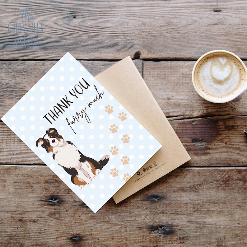 Thank You Furry Much Card, Digital Download, Dog Sitting Card, Minding ...