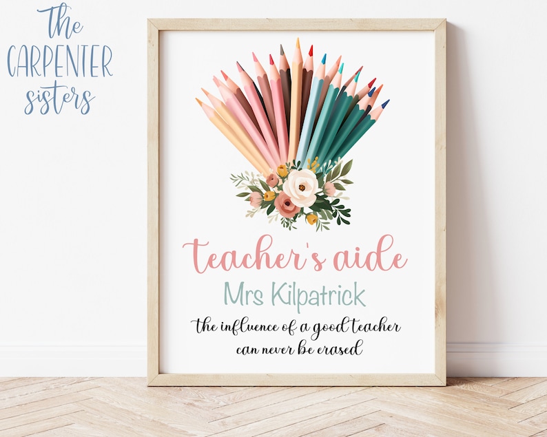 Personalised Teacher Aide Gift Teacher Aide Appreciation - Etsy