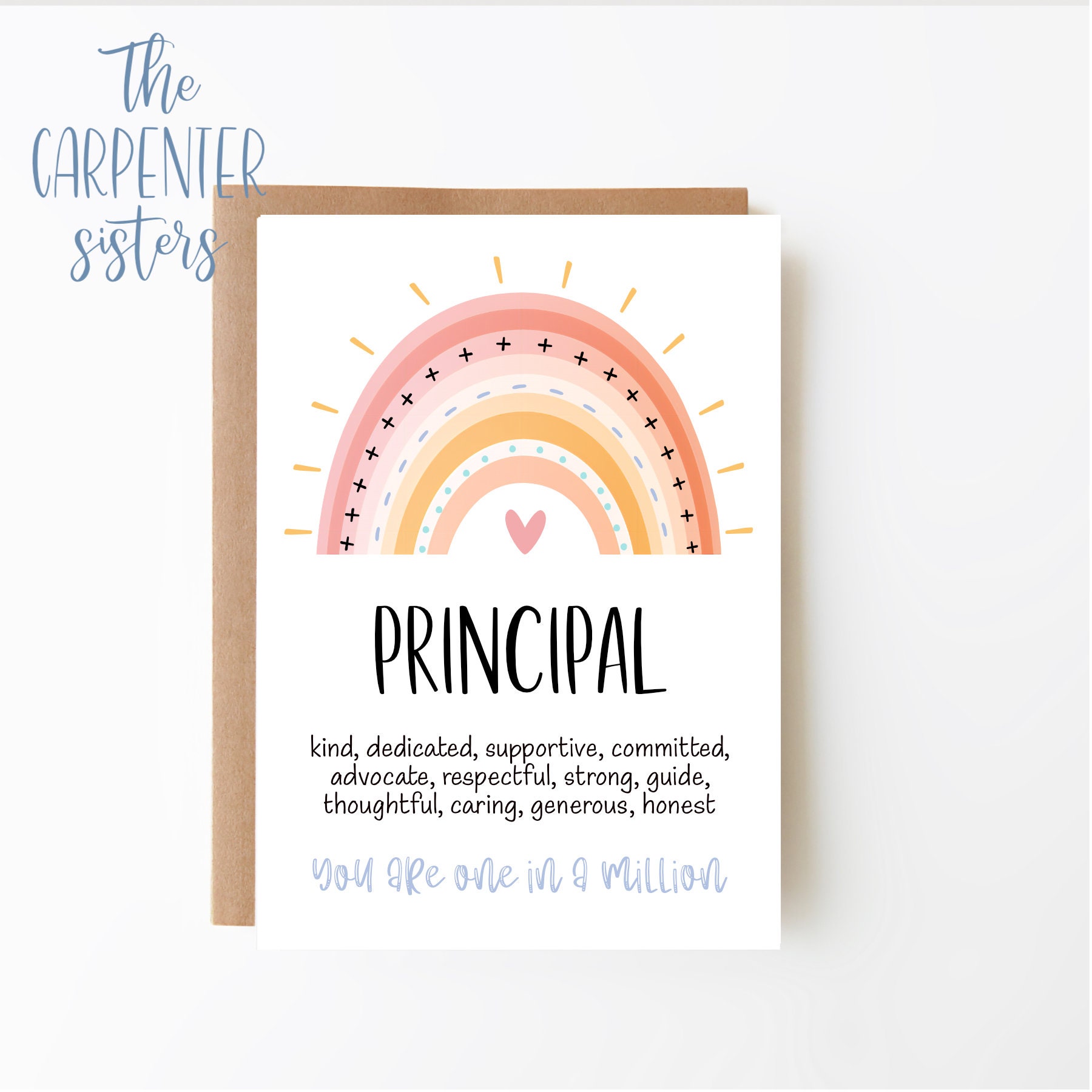 Principal Card, Digital Download, School Principal Greeting Card ...