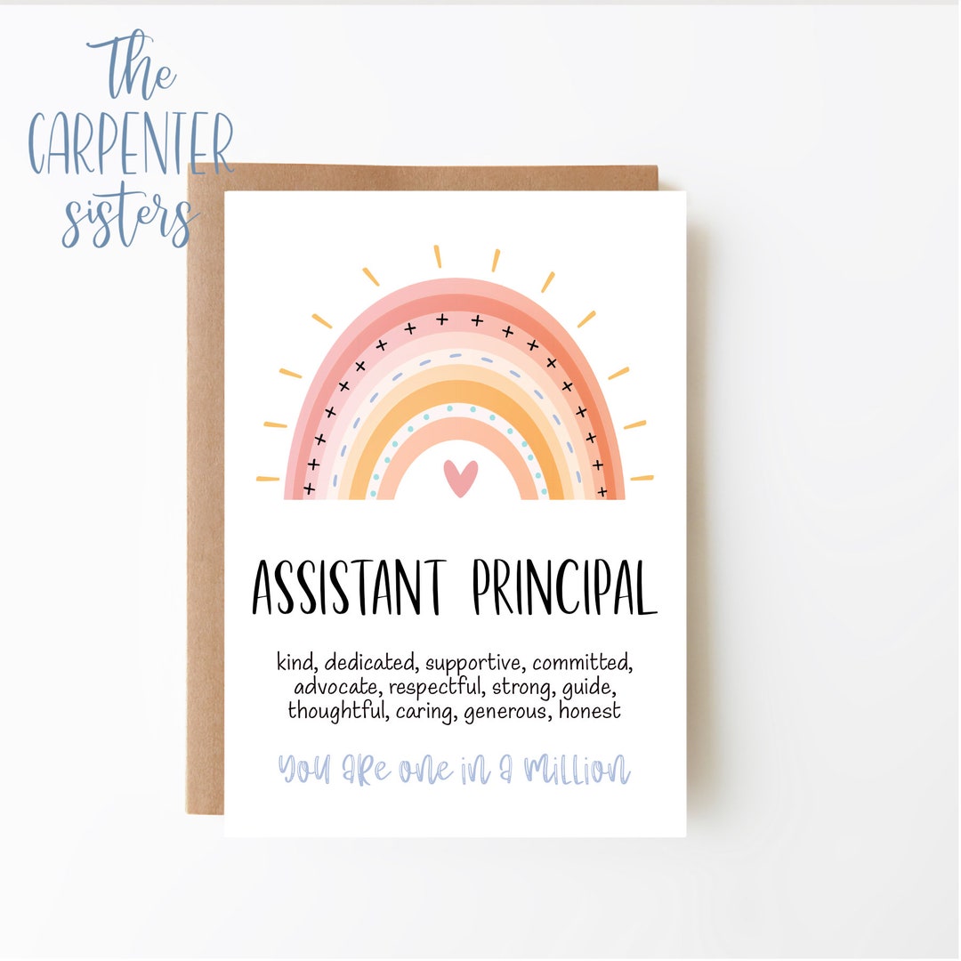 Assistant Principal Card, Digital Download, Assistant Principal ...