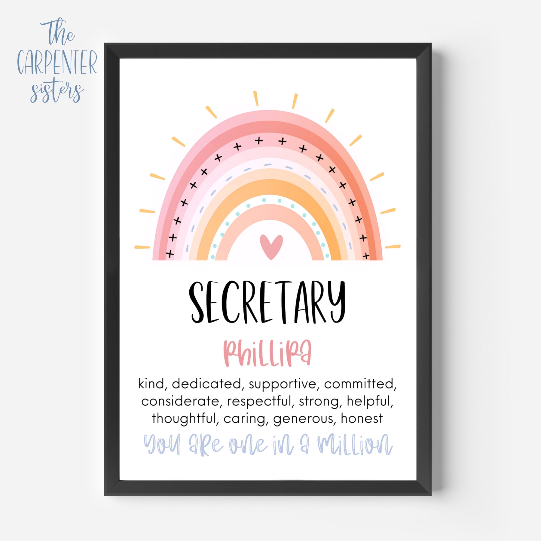 Personalised Secretary Gift, Appreciation Printable, School Secretary ...