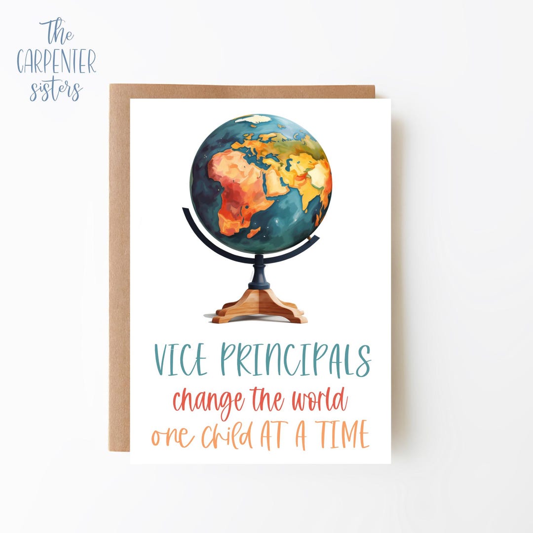 Vice Principal Card, Digital Download, School Vice Principal Greeting ...