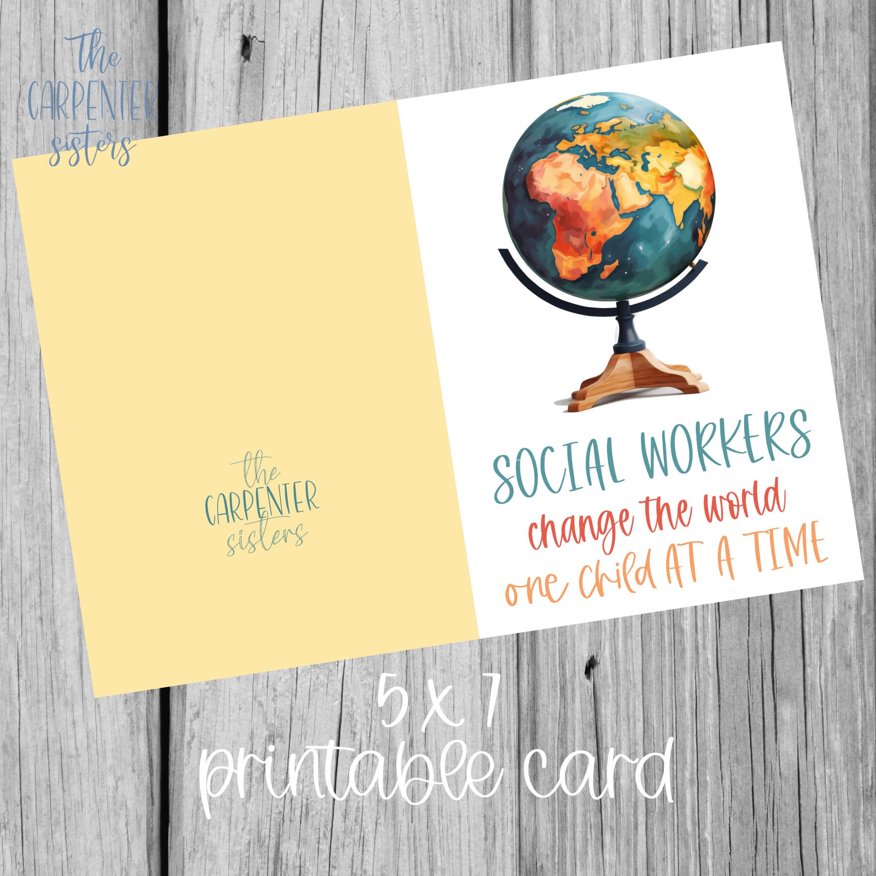 Social Worker Card, Digital Download, School Social Worker Greeting ...