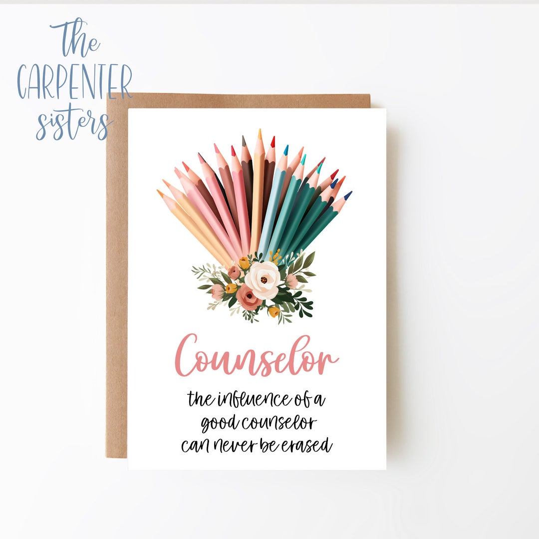 Counselor Card, Digital Download, School Counselor Thank You Card ...