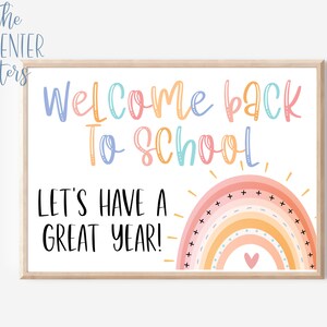 Welcome Back to School Digital Download, Classroom Sign, Start on ...