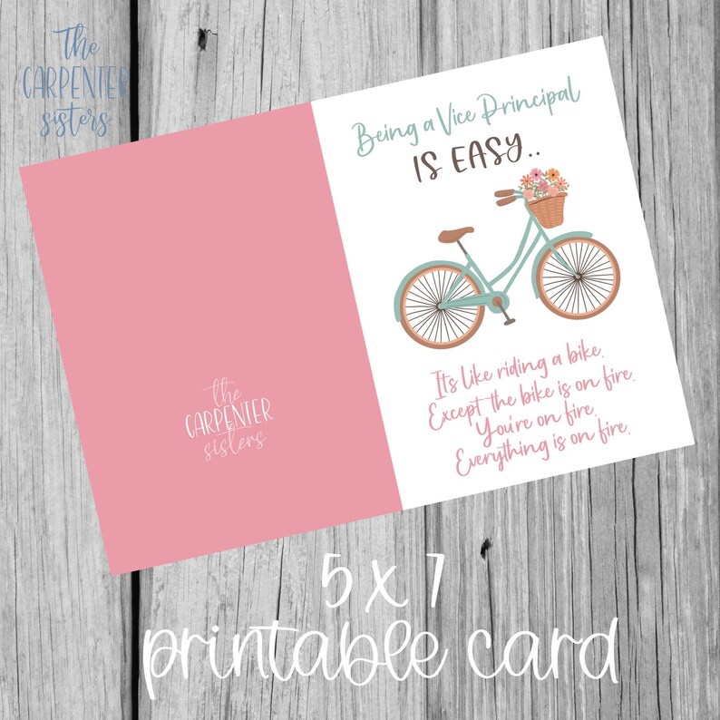 Vice Principal Card, Digital Download, Vice Principal Greeting Card ...