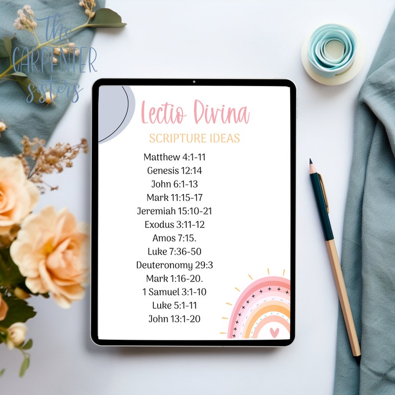 Lectio Divina Digital Format for iPad Goodnotes Prayer - Etsy