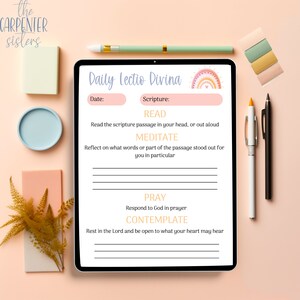Lectio Divina Digital Format for Ipad, Goodnotes, Prayer Journal, Guide ...